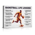 Basketball Life Lessons Inspirational Sports Quote Canvas - Walmart.com
