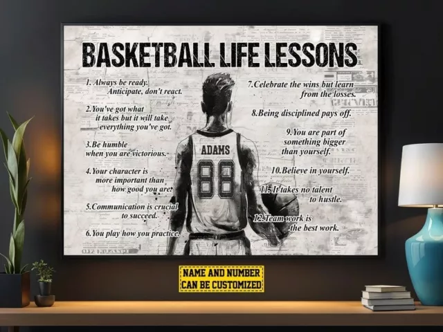 Basketball Life Lessons Poster Print, Basketball Poster Print, B Home ...