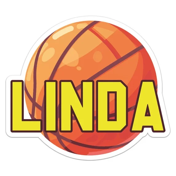 Basketball Linda Sticker Phone Decal Water Bottle Stickers Car Decals ...