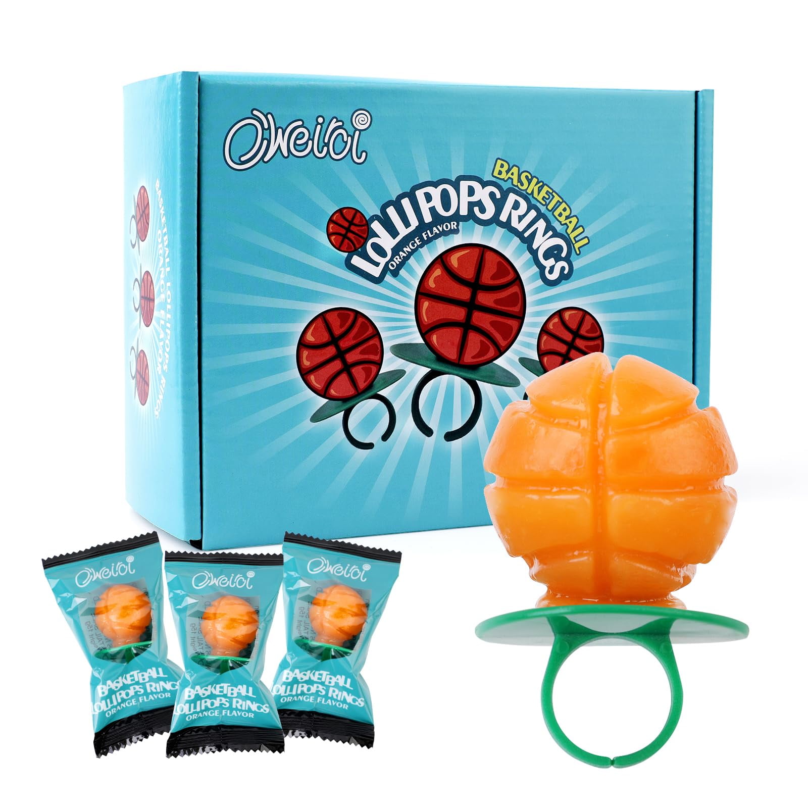 Basketball Lollipop Rings,Suckers Individually BCF26 Wrapped Bulk for ...