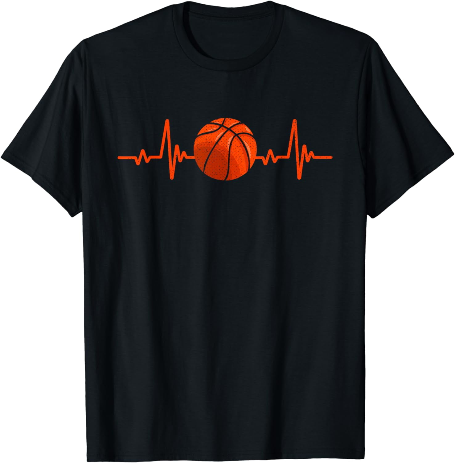 Basketball Lover Heartbeat Vintage Retro Basketball Player T-Shirt ...