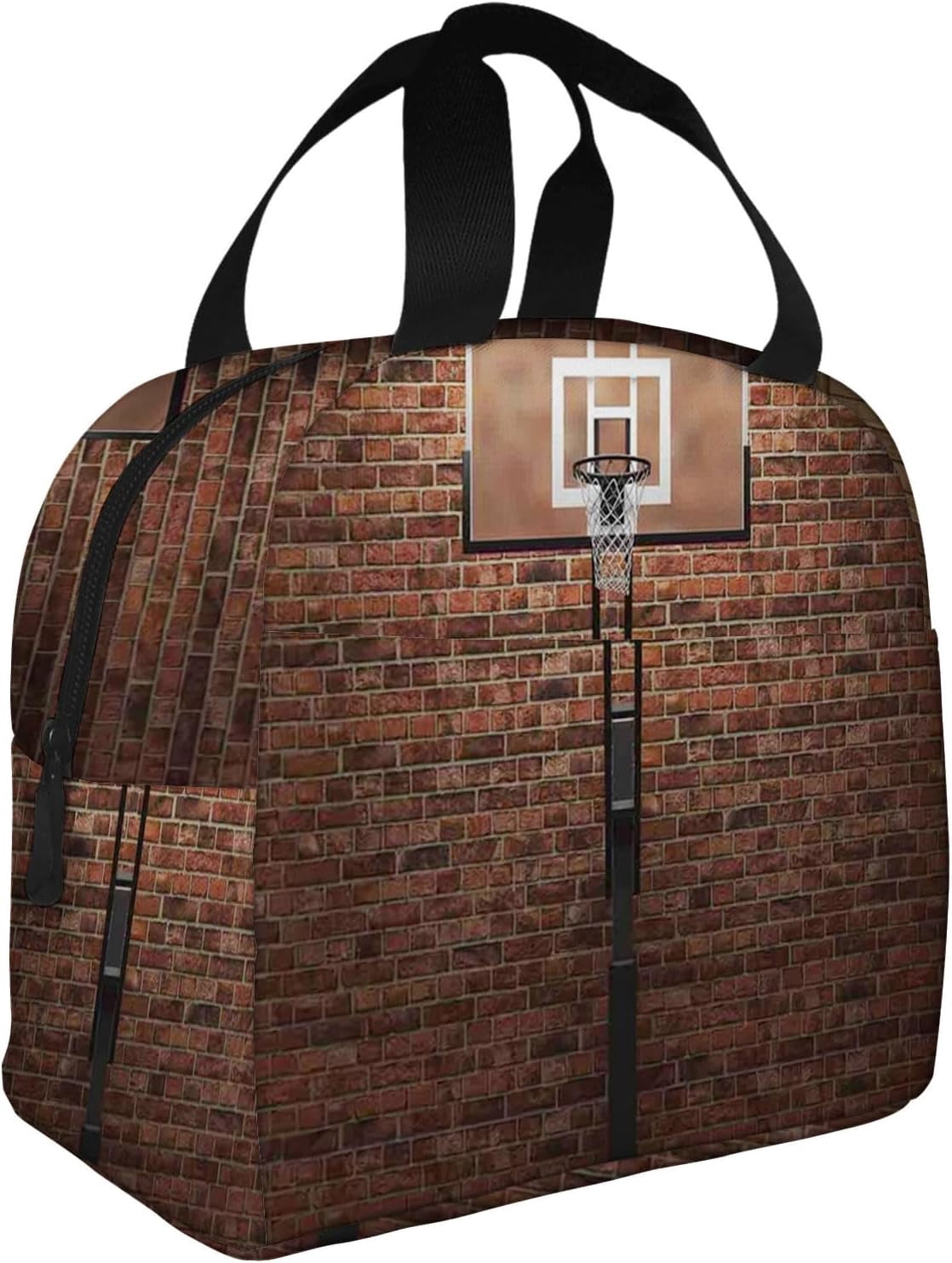 Basketball Lunch Bag,Basketball Hoop Rim Indoor Stadium,Insulated Lunch ...