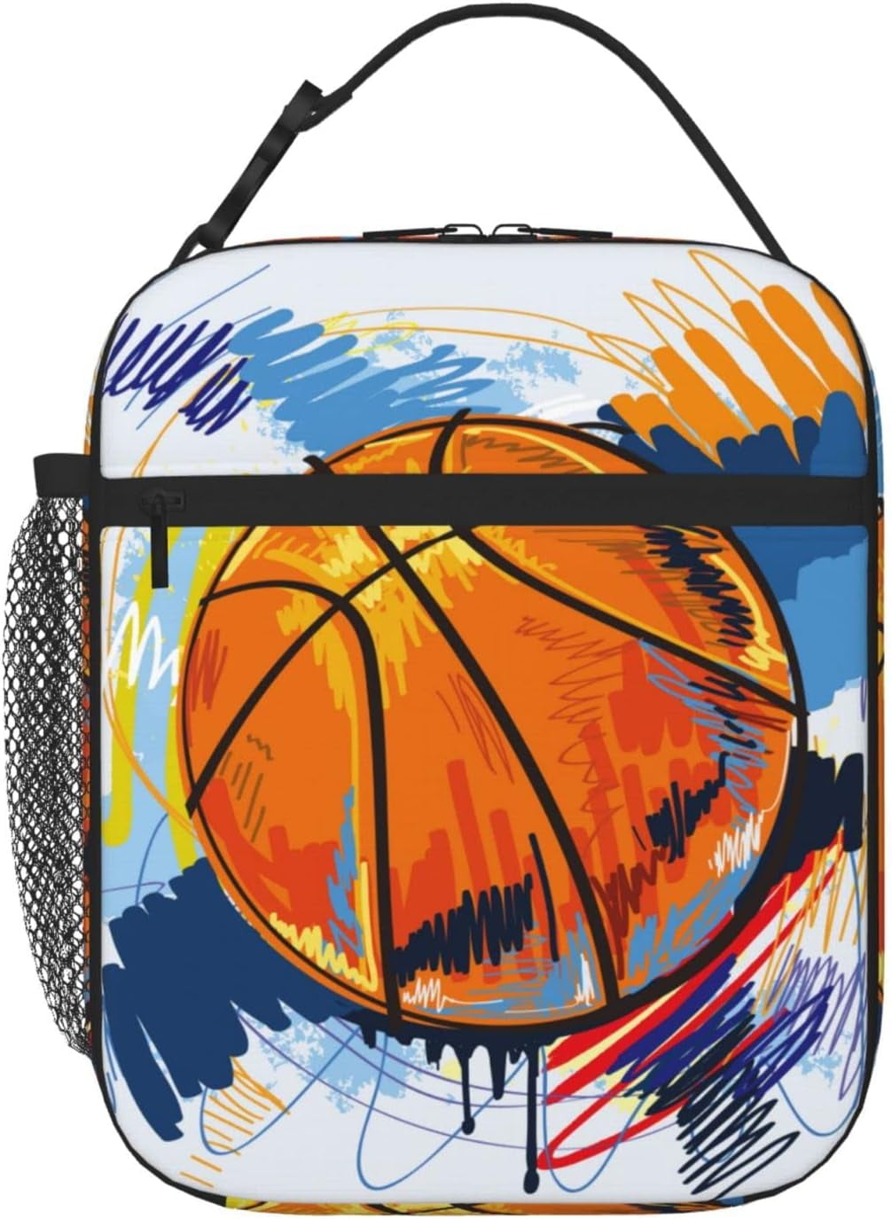 Basketball Lunch Box Insulated Lunch Bag Box Adult Reusable Small Bento ...