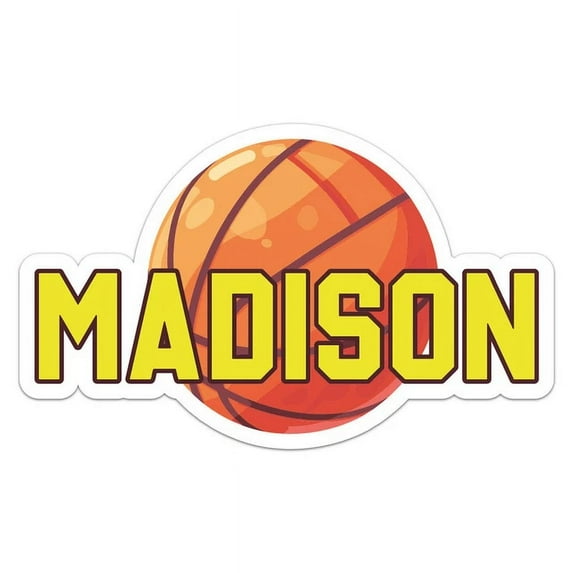 Basketball Madison Sticker Phone Decal Water Bottle Stickers Car Decals ...