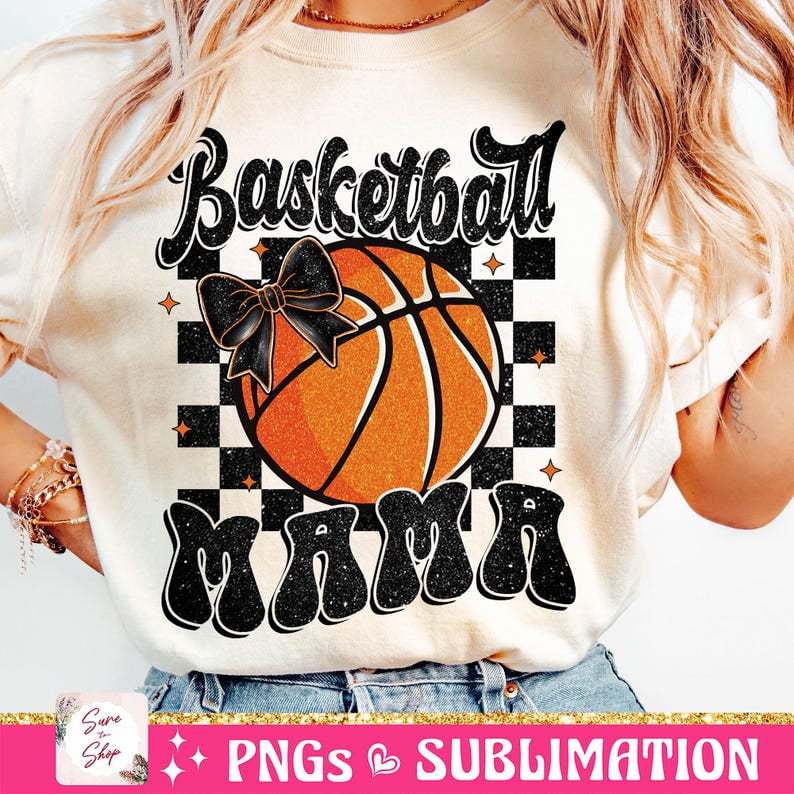 Basketball Mama T-Shirt – Game Day Basketball Mom Tee, Coquette Sports ...