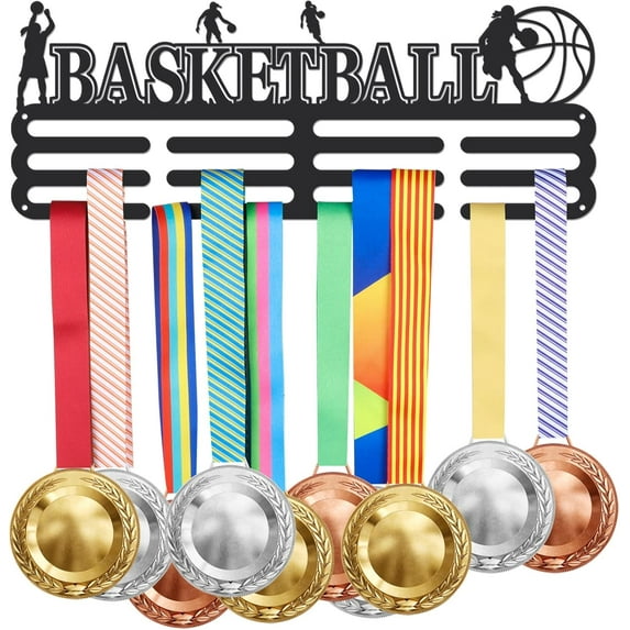 Basketball Medal Hanger Display Holder Girls Sport Iron Hook Rack Frame ...