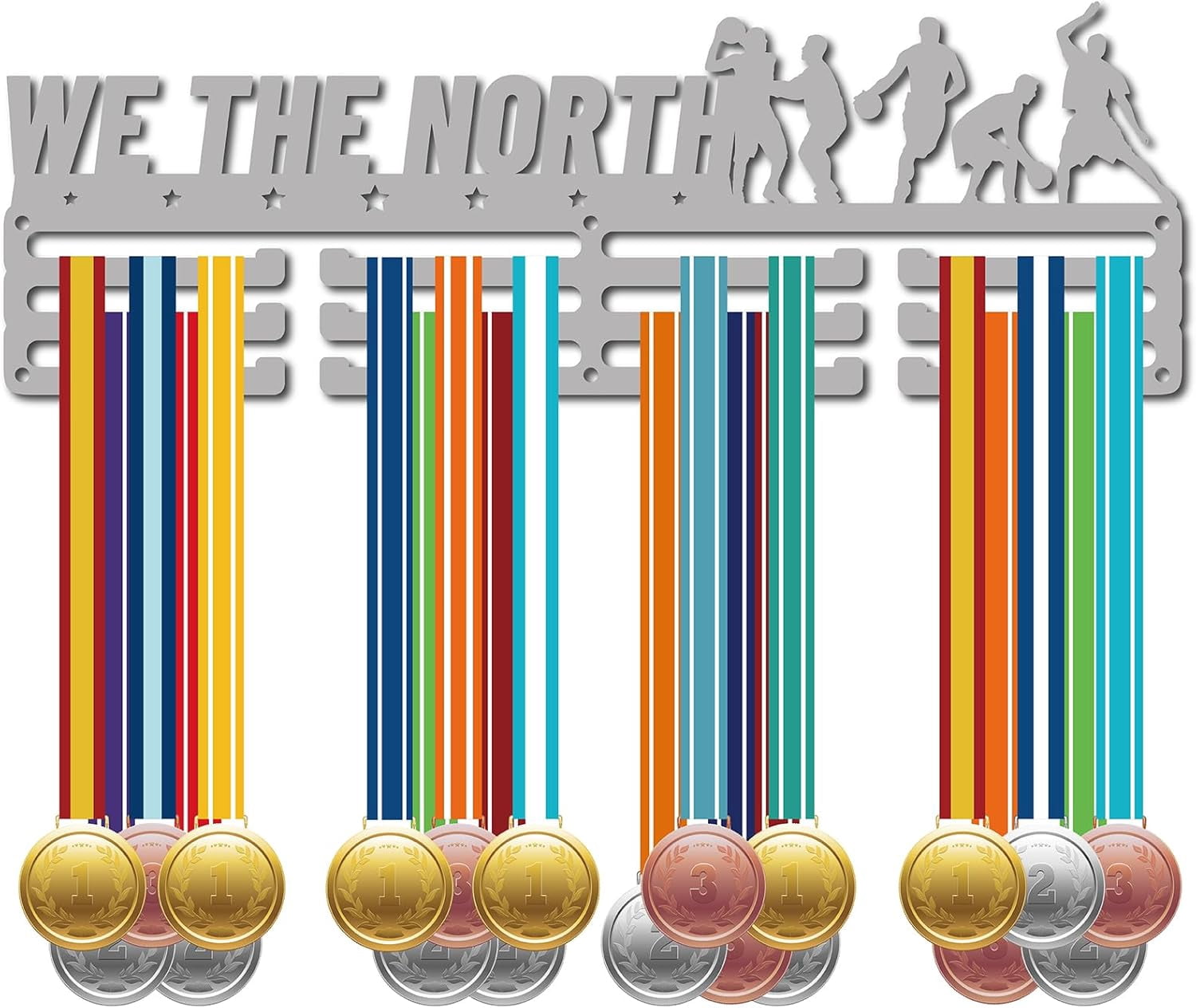 Basketball Medal Hanger Display Medal Holder Rack Sports Metal Hanging ...