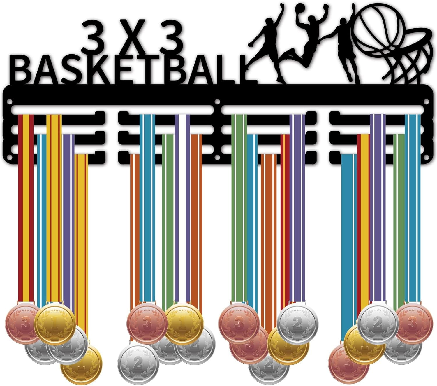 Basketball Medal Holder Display Sports Medal Hanger Wall Mount Hooks ...
