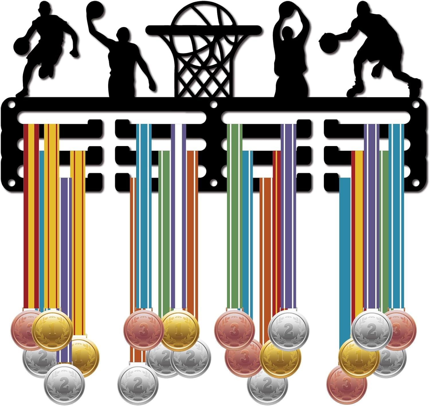 Basketball Medal Holder Medal Hanger Rack Display Hanging Awards Wall ...
