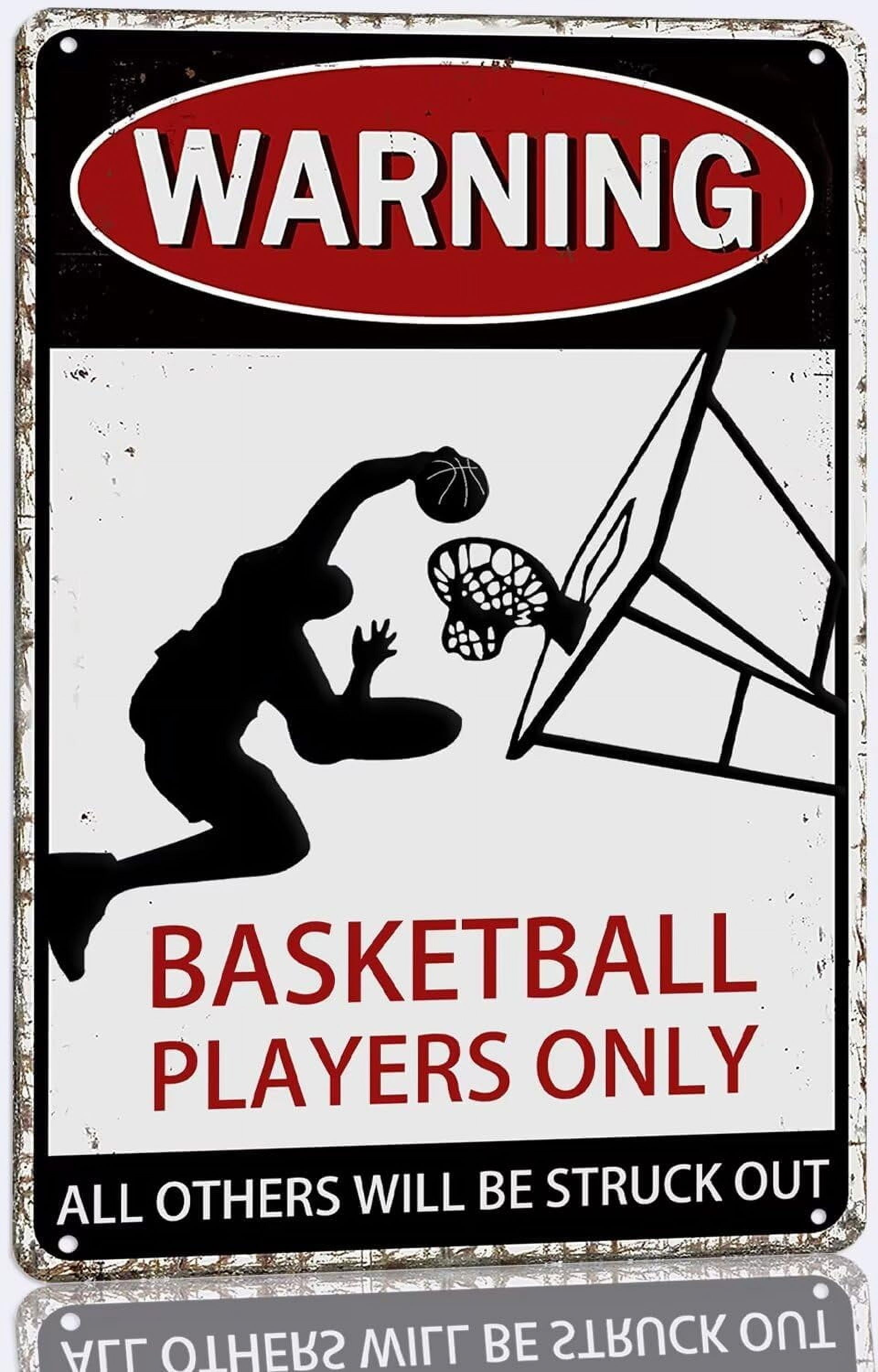 Basketball Metal Tin Sign Vintage Basketball Poster Plaque Signs Gifts ...