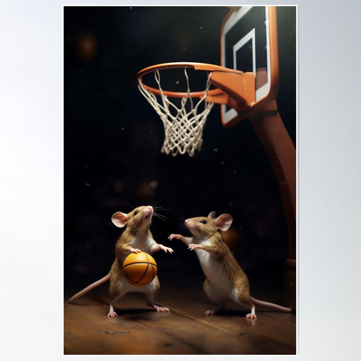 Basketball Mice: Offensive And Defensive Moves Poster Wall Art, Modern ...
