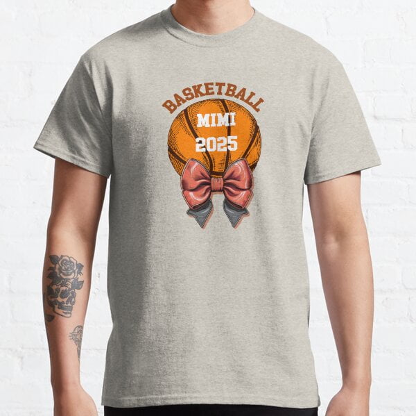Basketball Mimi With Orange Coquette Bow Classic T-shirt - Walmart.com