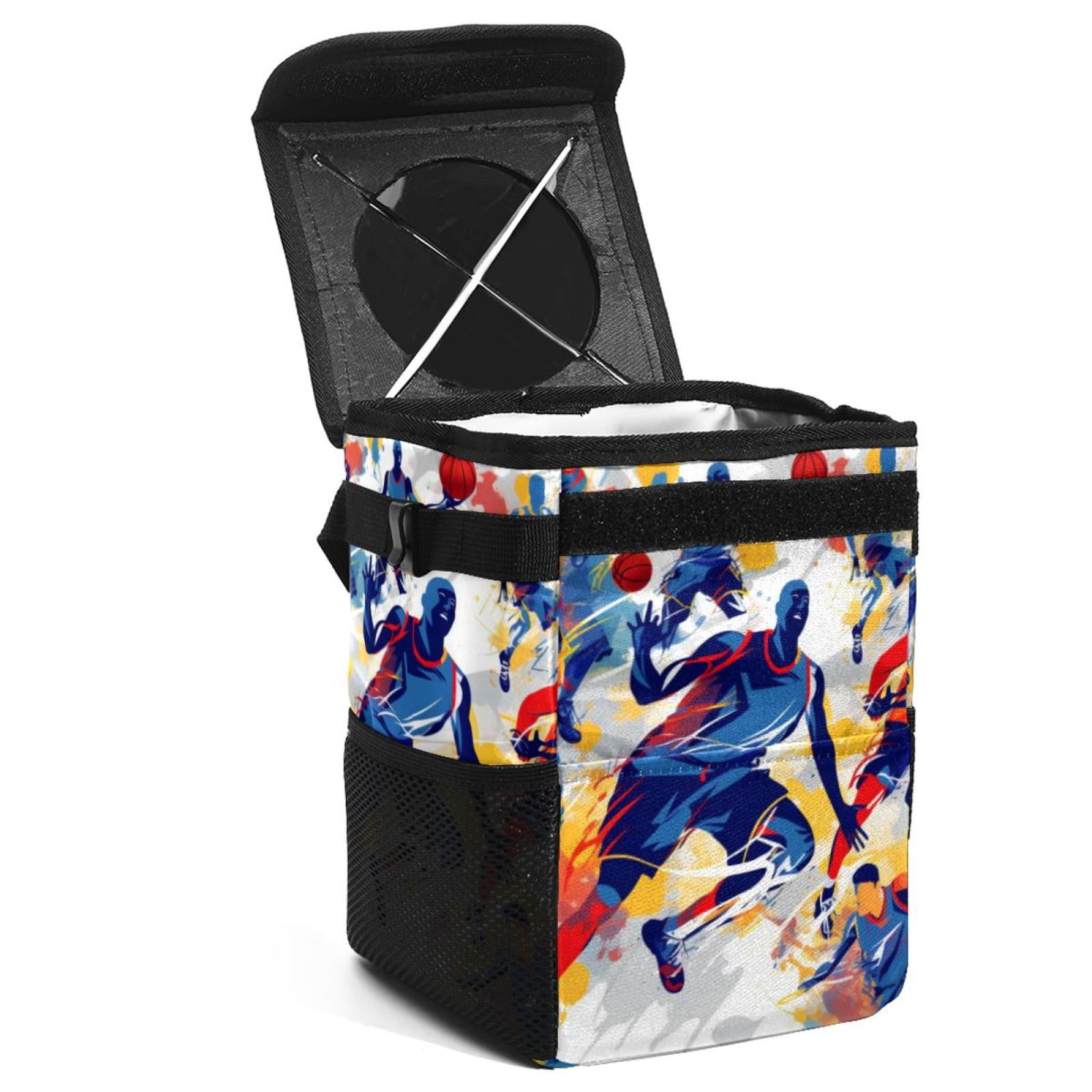 Basketball Mini Trash Can Car Trash Can Trash Can for Car: Foldable ...