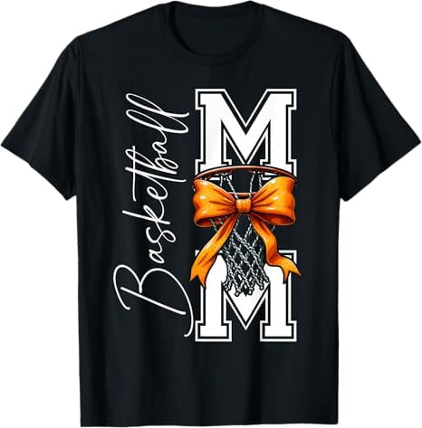 Basketball Mom Bow Graphic Game Day Sports Mother's Day Gift Unisex ...