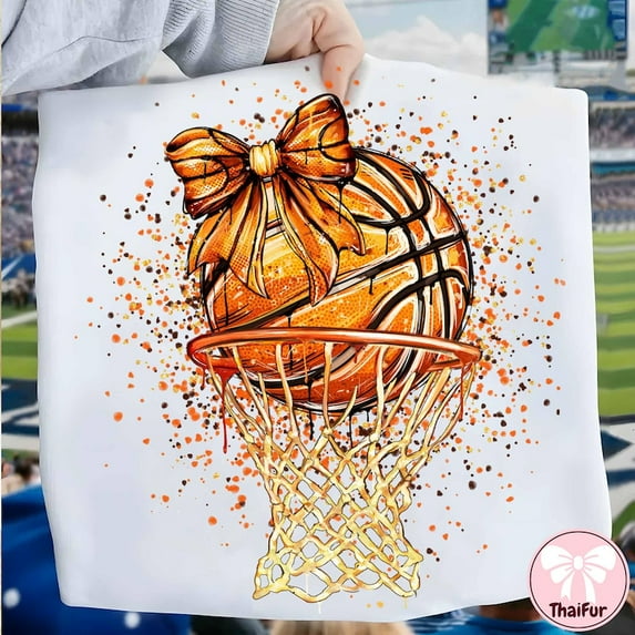 Basketball Mom Coquette Shirt, Game Day Bow Basketball, Basketball ...