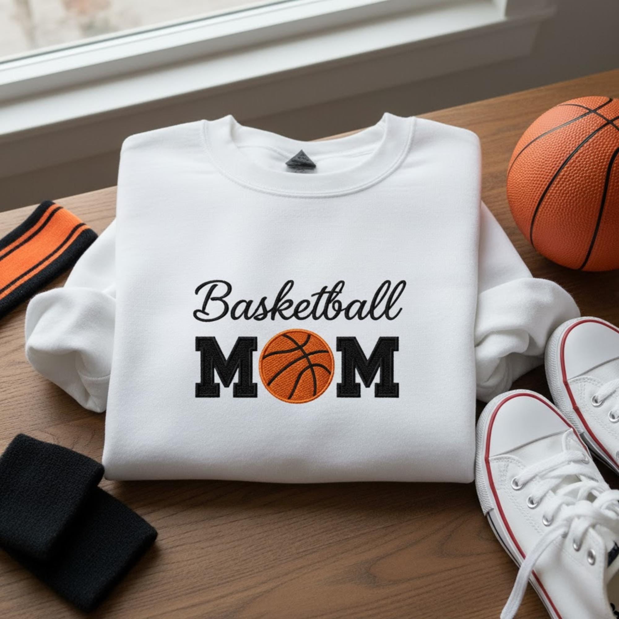 Basketball Mom Embroidered Shirt Sweatshirt Basketball Mama Apparel ...