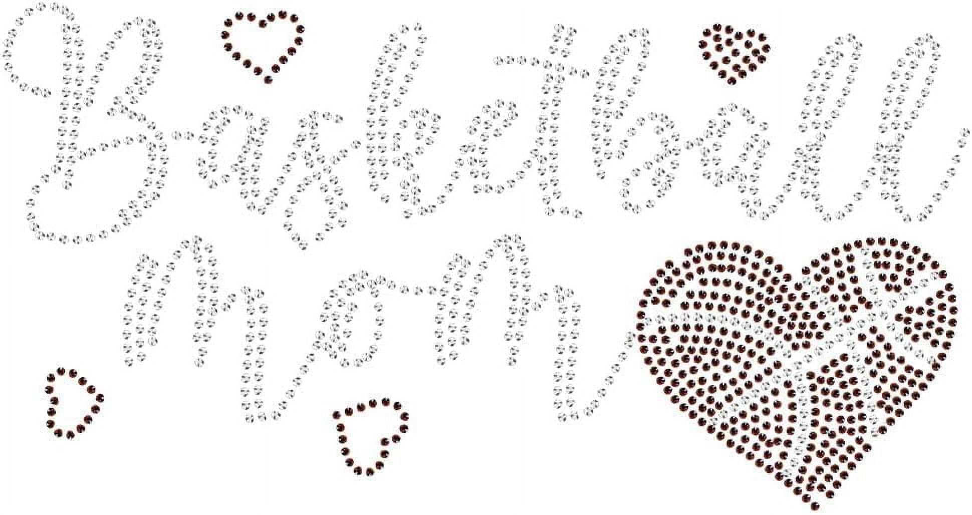 Basketball Mom Iron on Rhinestones Transfer 11.69x8.27 Inch Sports Heat ...