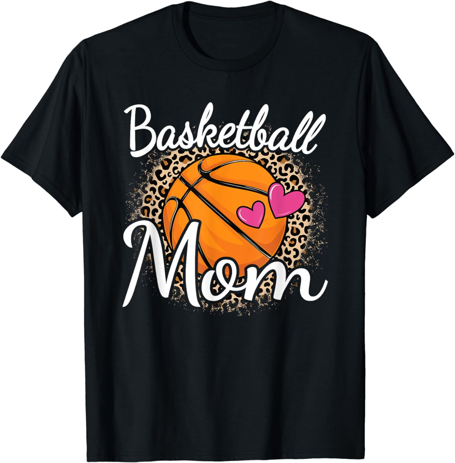 Basketball Mom Leopard Print Basketball Women Mama T-Shirt - Walmart.com