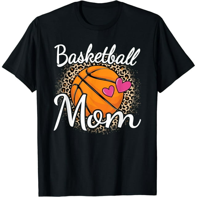 Basketball Mom Leopard Print Basketball Women Mama T-Shirt - Walmart.com