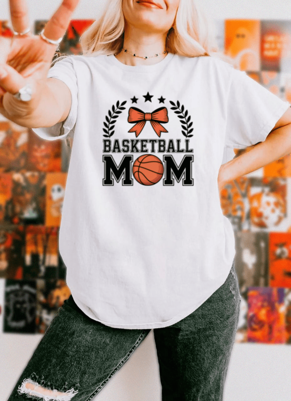 Basketball Mom Loud Proud Game Day Family Team Spirit Quote Unisex T ...