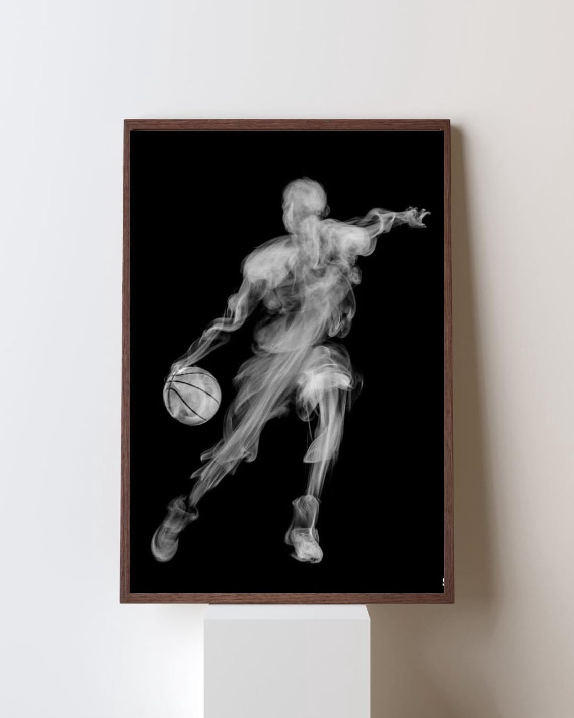 Basketball Motion Wall Art Effect Dunk Black White Sports Art Print ...