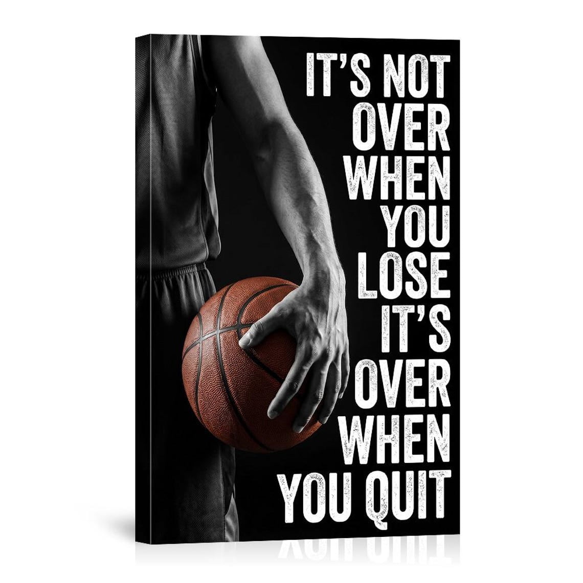 Basketball Motivational Quote Black And White Sport For Gym Office Teen ...