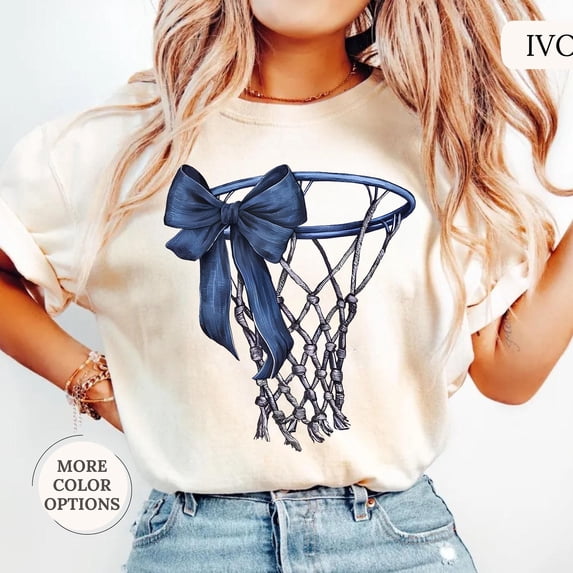 Basketball Net Coquette Shirt Coquette Bow Basketball Shirt Girly ...