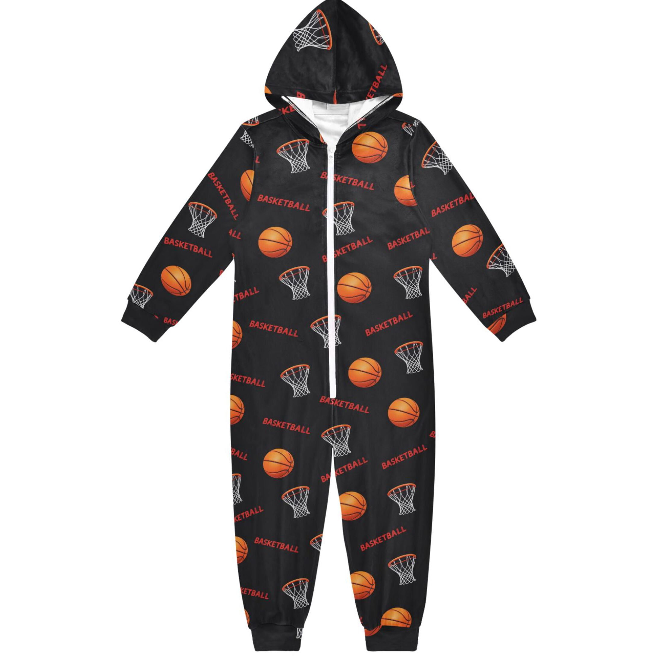 Basketball Net Pattern One Piece Pajamas Soft Jumpsuit Cozy Sleep and ...
