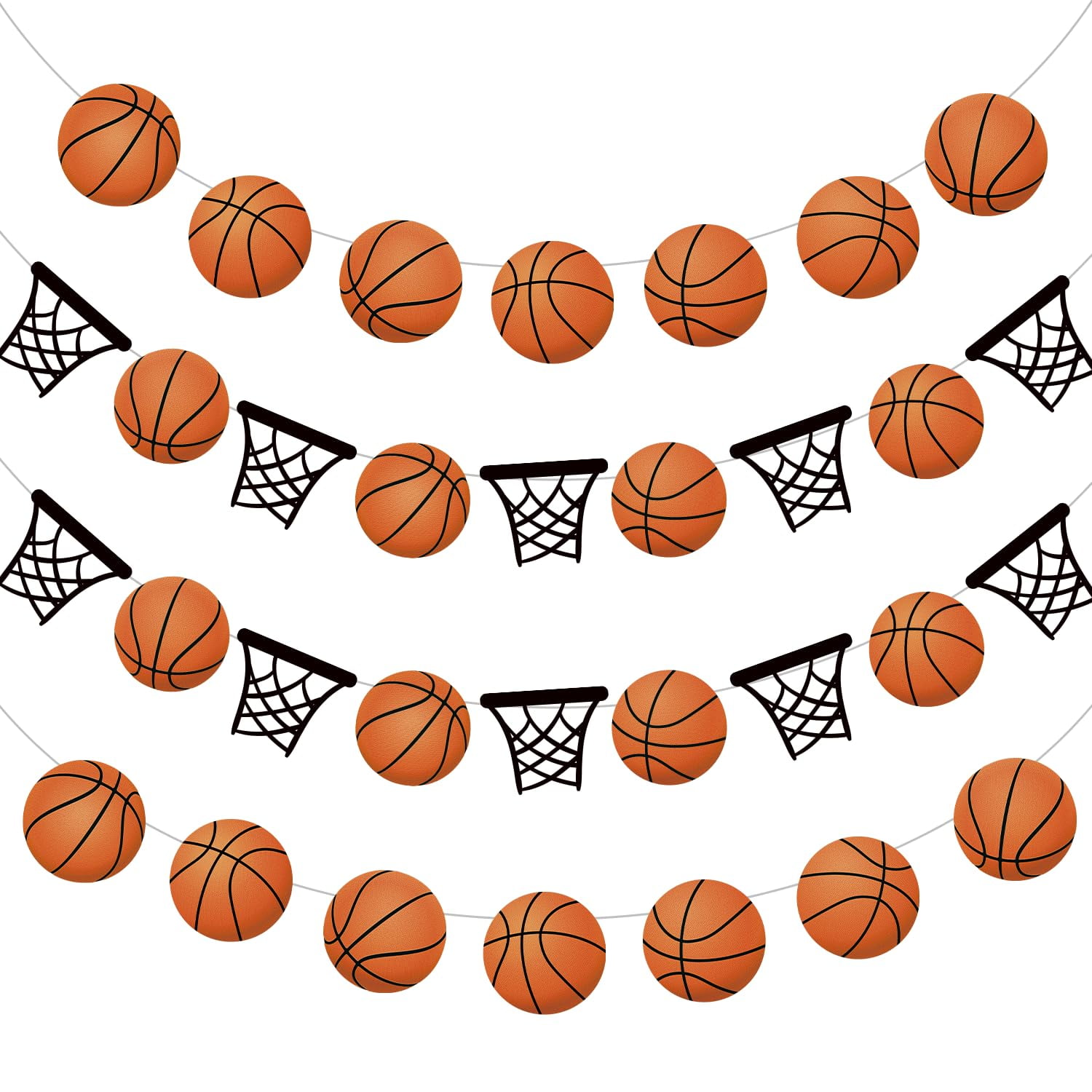 Basketball Party Decorations, 4 SSF20 Pcs No-DIY Basketball for Party ...