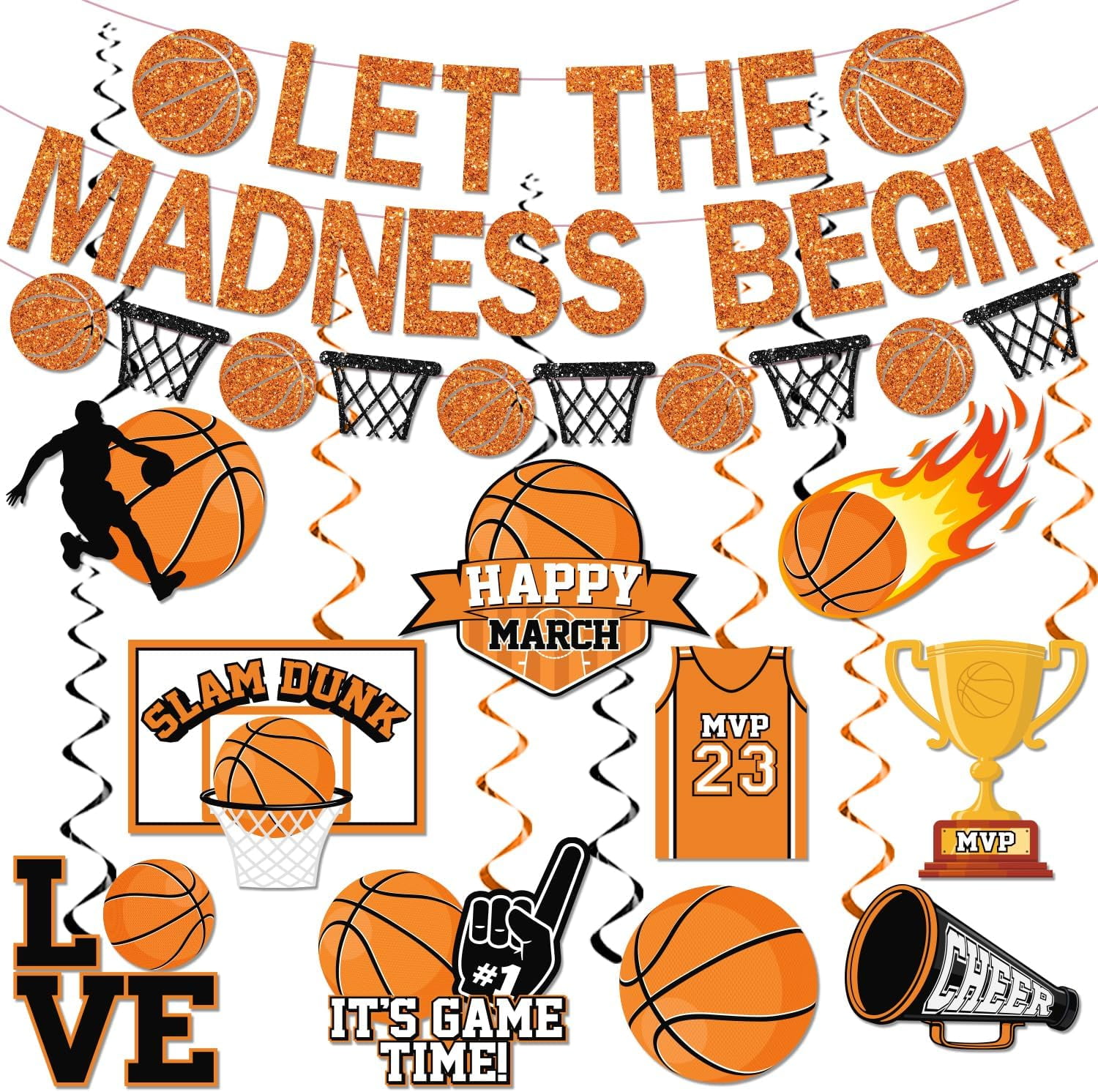 Basketball Party Decorations, March Basketball Theme Party Decorations ...