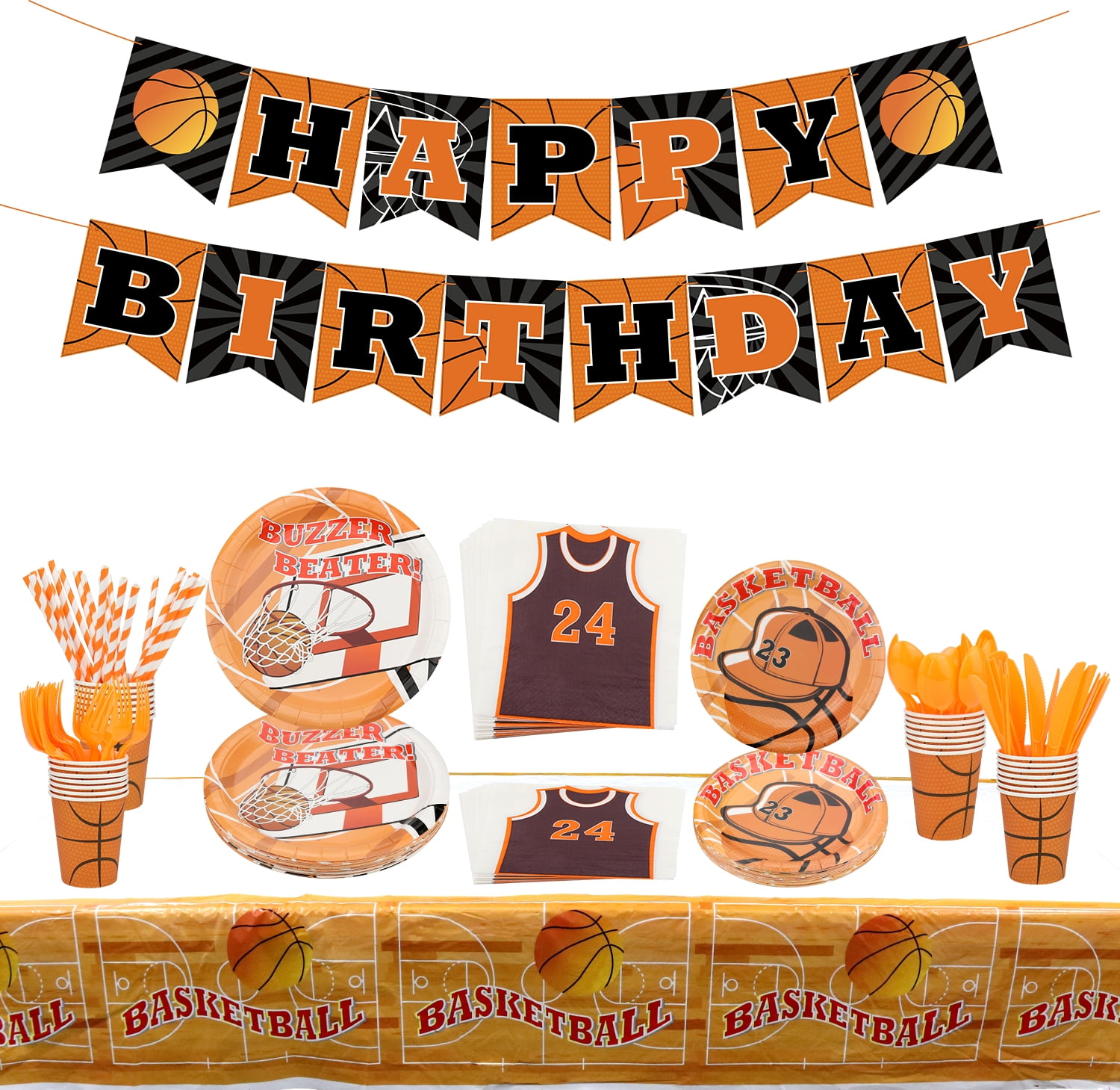 Basketball Party Supplies - Basketball Theme Birthday Party Decoration ...