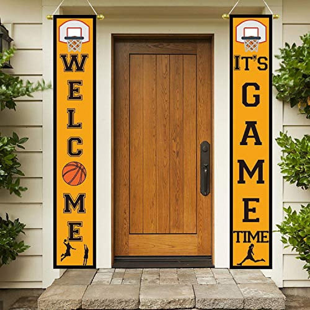 Basketball Party Supplies Hanging Porch Sign - Sport/Basketball ...