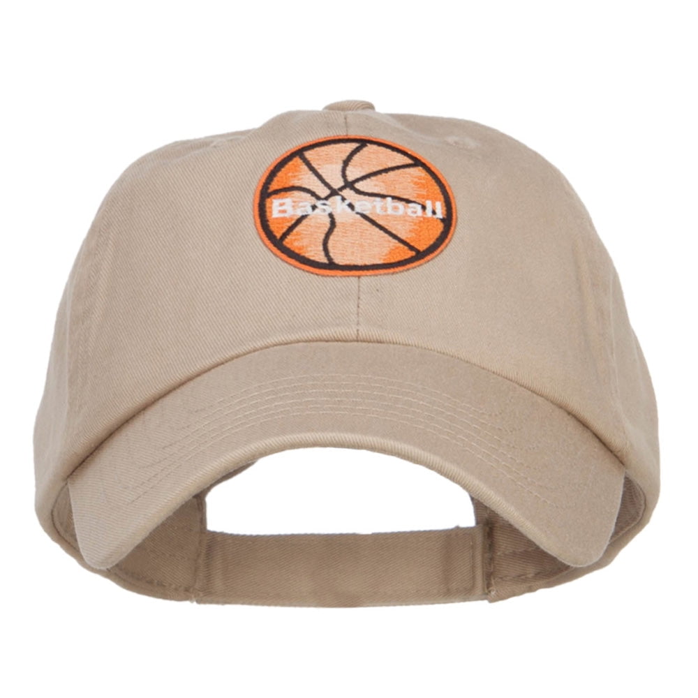 Basketball Patched Low Pet Spun Cap - Khaki OSFM - Walmart.com