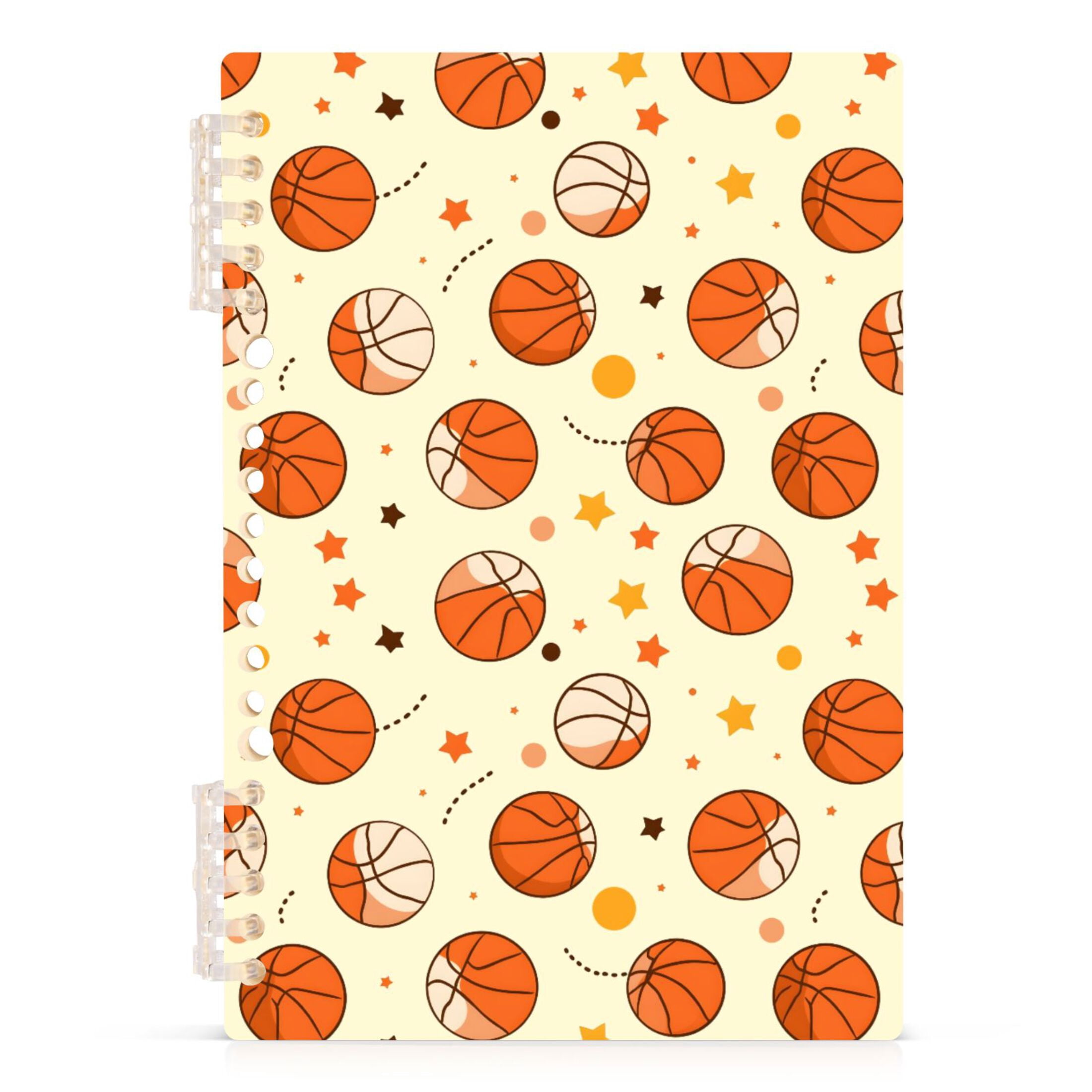 Basketball Pattern A5 Notebook Refillable 60 Sheets Detachable Ring ...