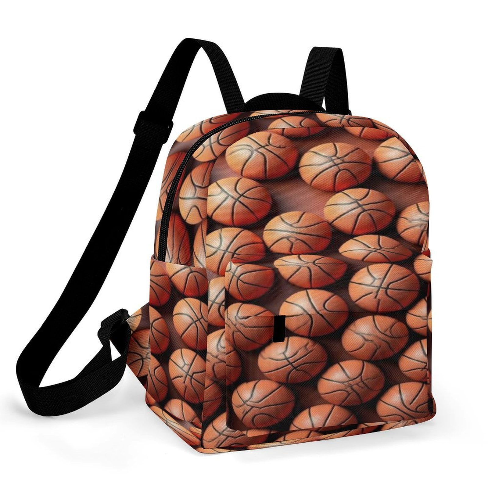 Basketball Pattern Background Small Backpack Cute Mini Backpacks For ...