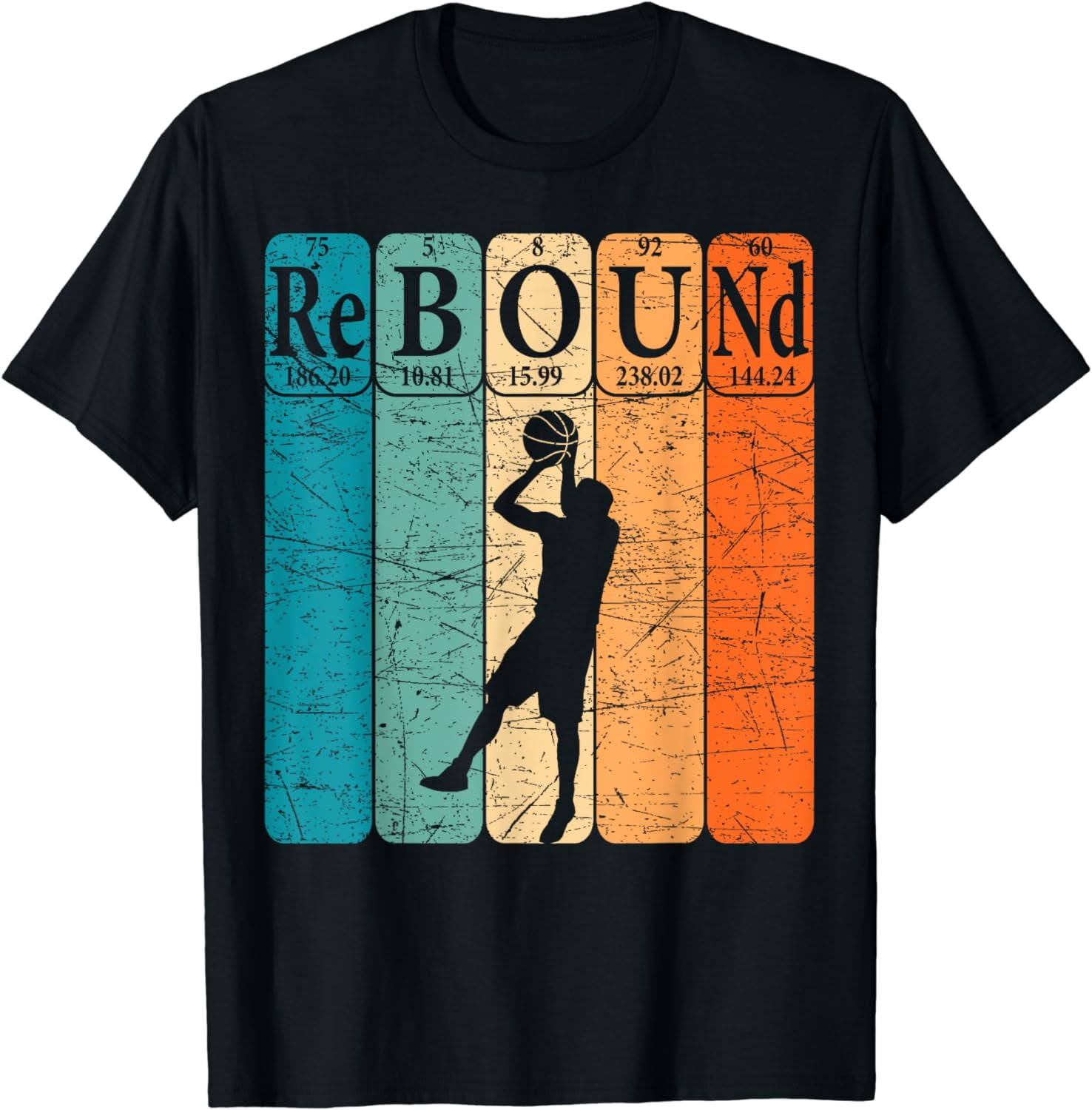 Basketball Periodic Table Elements Science Nerd Basketballer T-Shirt ...
