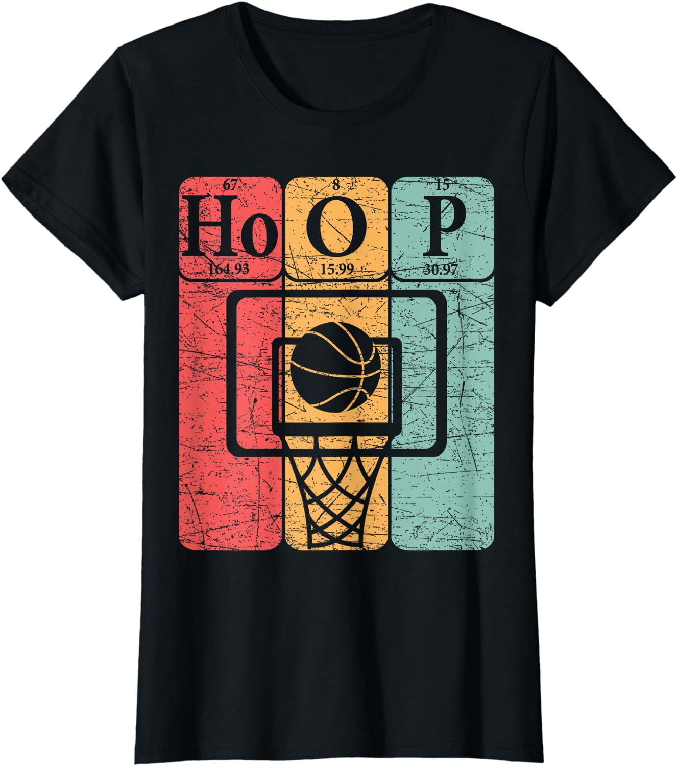 Basketball Periodic Table Elements Science Nerd Basketballer T-Shirt ...