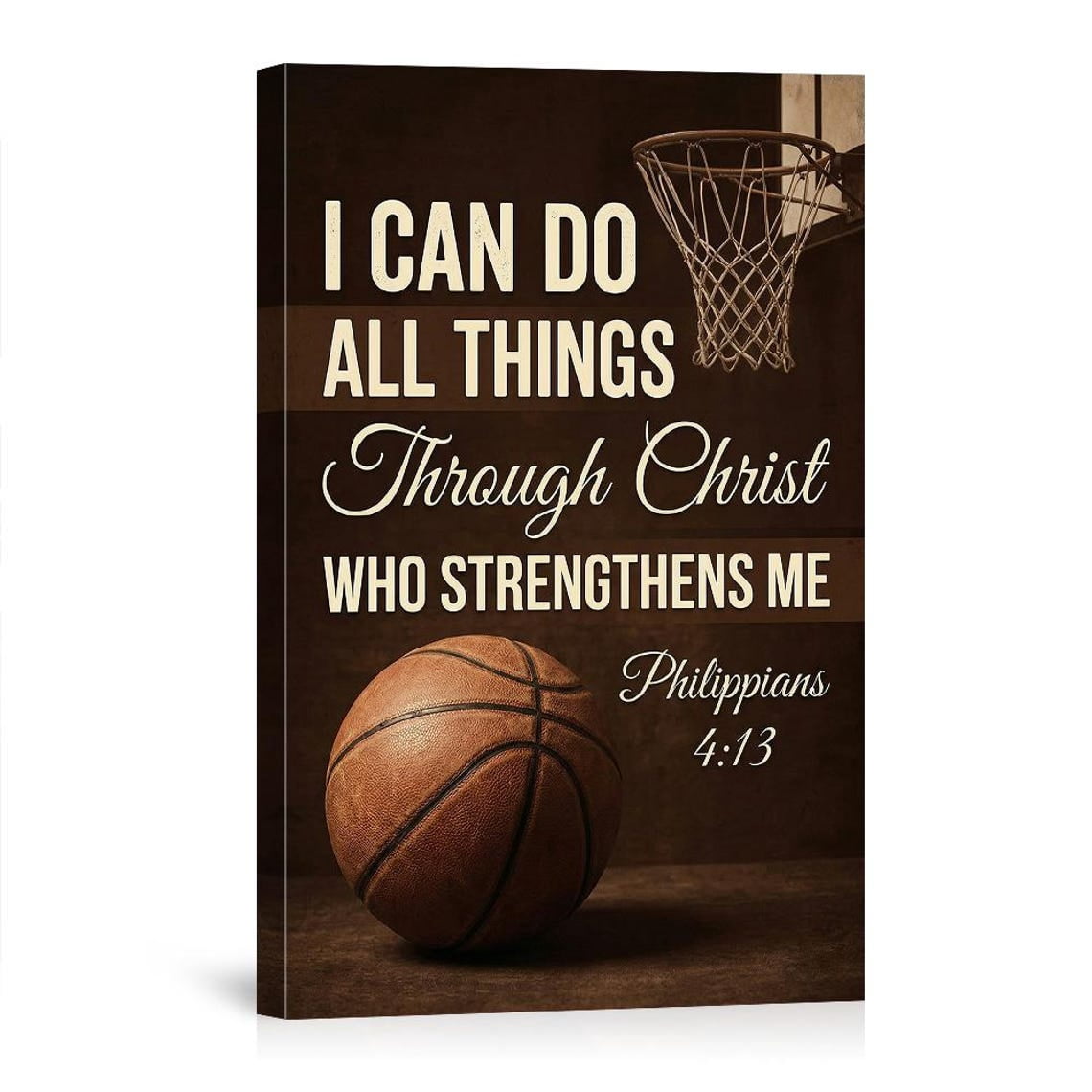 Basketball Philippians 4 13 Christian Sports Motivational For Gym ...
