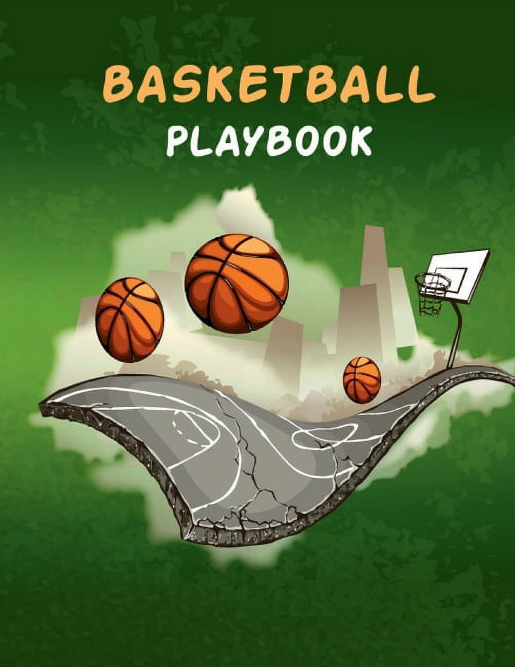 Basketball Playbook: 100 Pages of Blank Basketball Court Diagrams ...