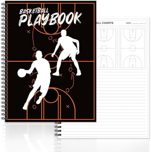 Basketball Playbook Notebook 8.5x11 Inches Basketball Practice Planner ...