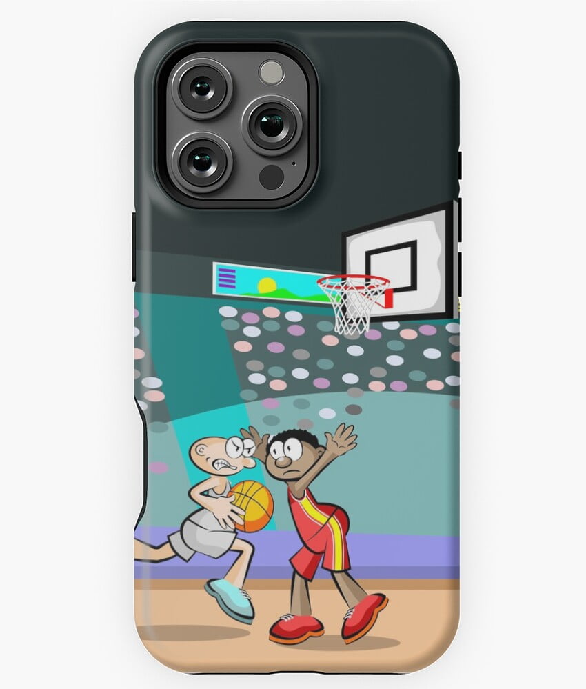 Basketball Player Attacking Opponent Phone Case for iPhone 16 15 14 13 ...