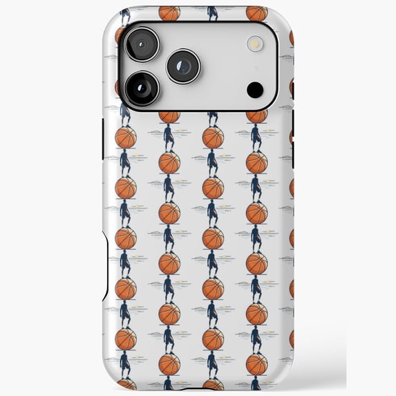 Basketball Player Dribbling Pattern for iPhone Case 11 to 17 Pro Max ...