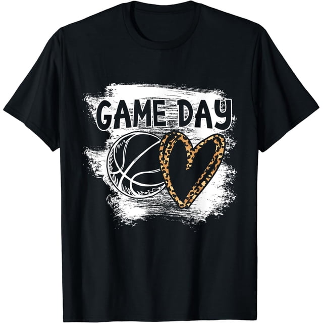 Basketball Player Game Day Leopard Cheetah Basketball Fan T-Shirt ...