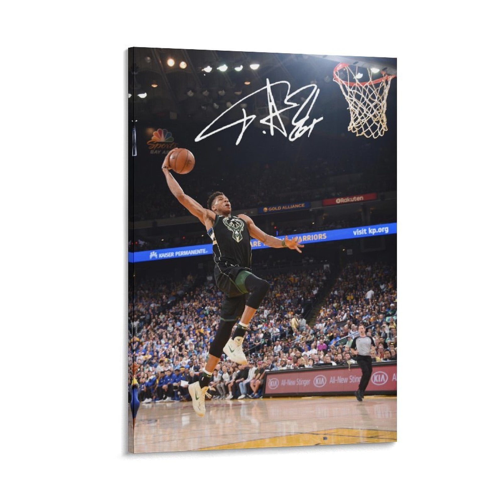 Basketball Player Giannis Antetokounmpo Greek Freak Signed Poster Room Aesthetic Poster Print ...