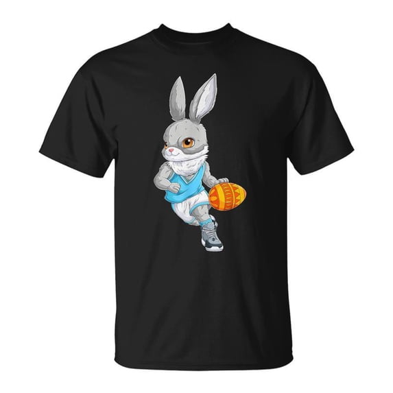 Basketball Player Happy Easter Bunny Holding Egg TShirt - Walmart.com