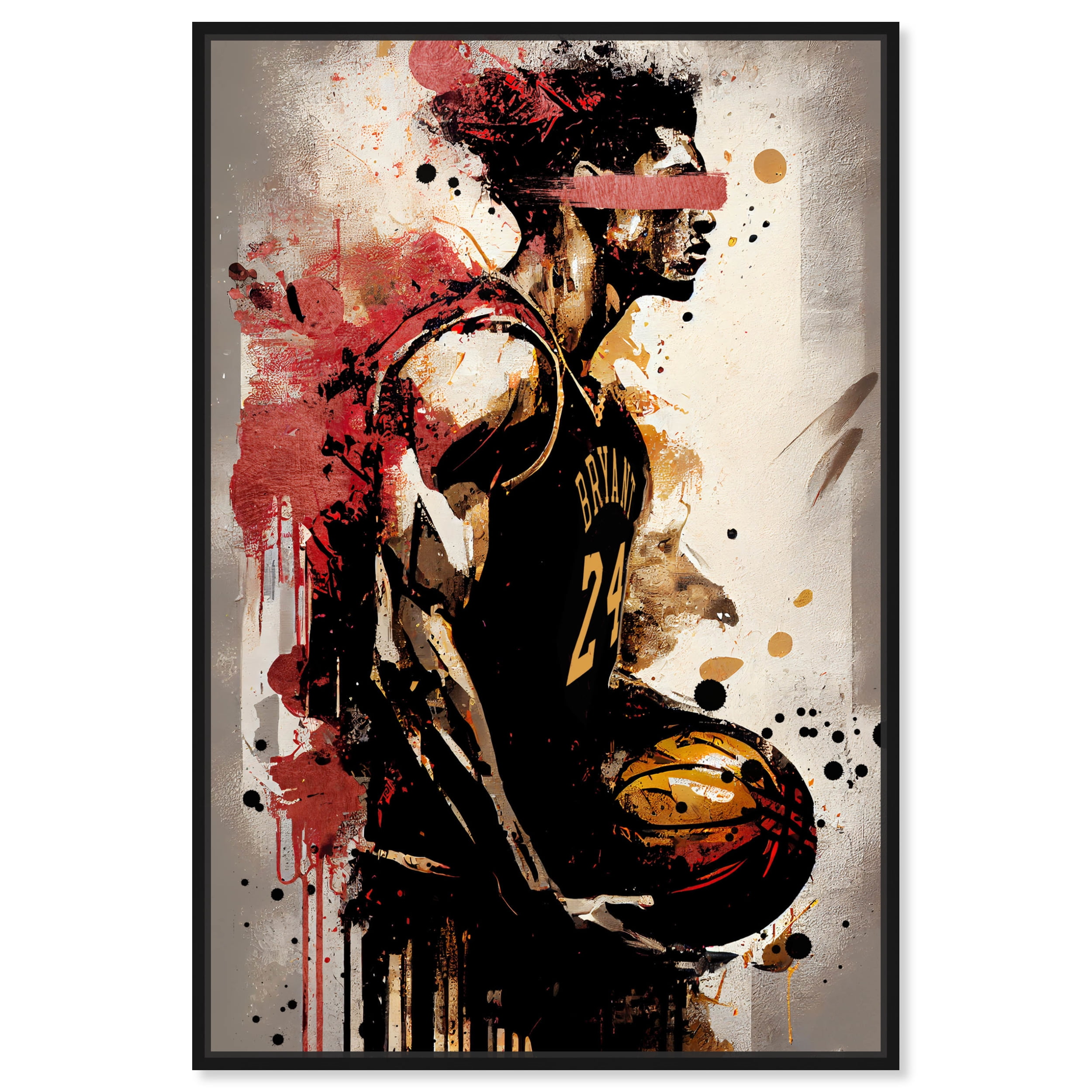 Basketball Player Inspirational Sport Poster Canvas Wall Art by ...