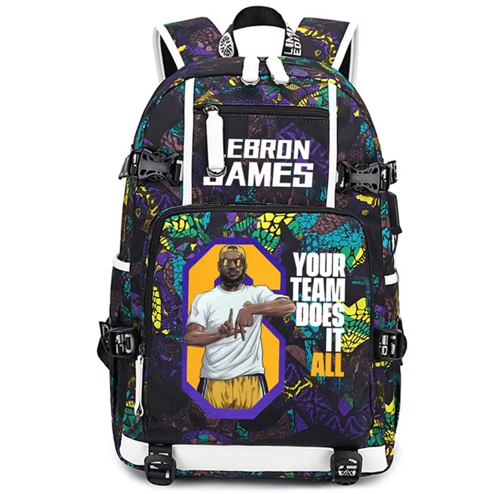 Basketball Player L-James Multifunction Backpack Travel Taptop Daypack ...