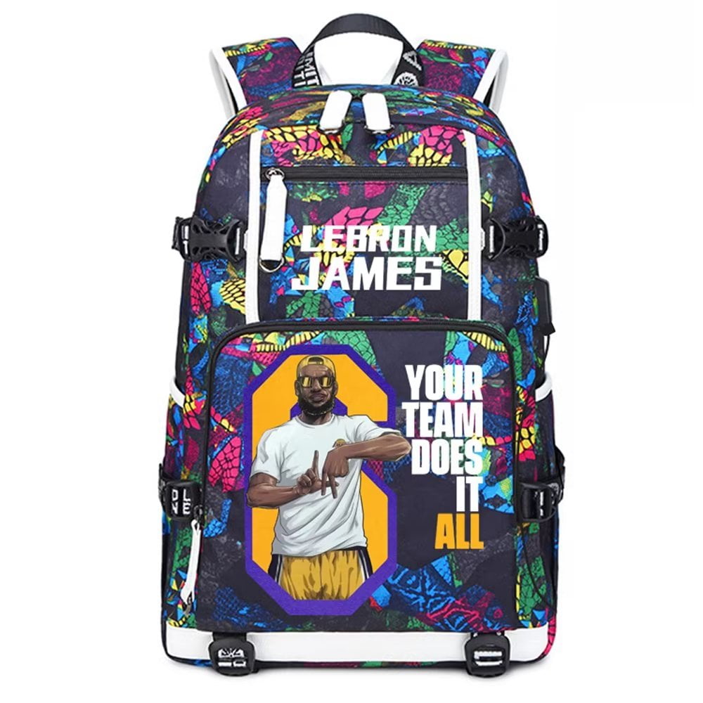 Basketball Player L-James Multifunction Backpack Travel Taptop Daypack ...