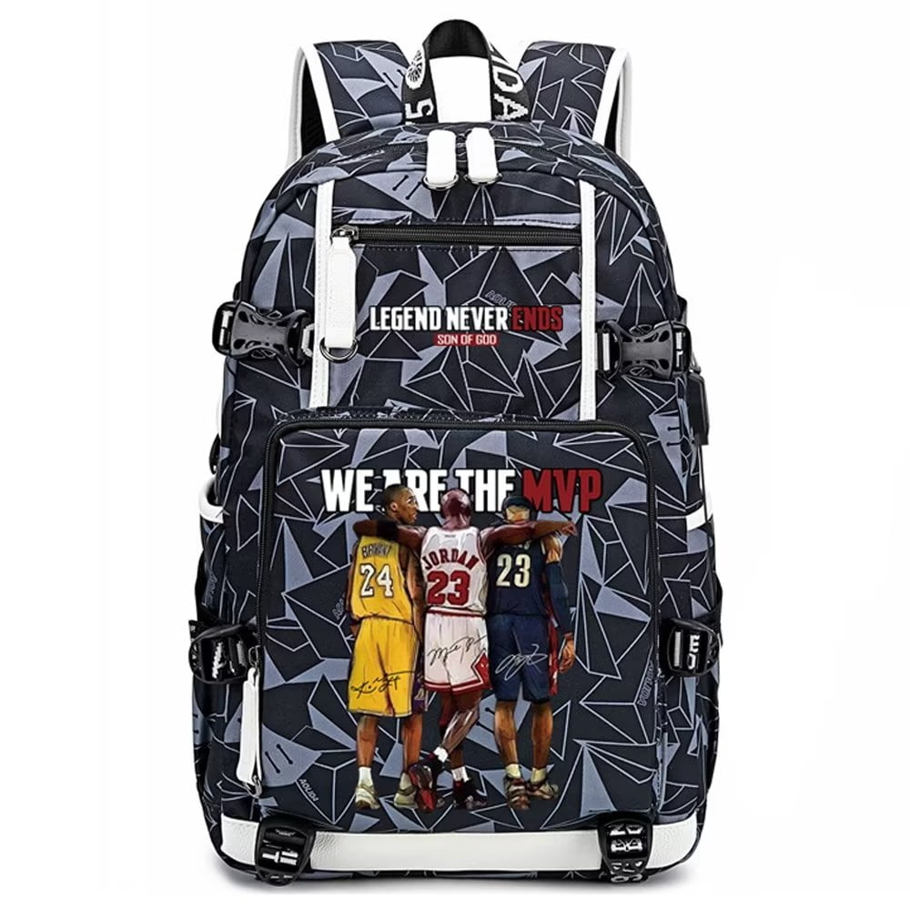 Basketball Player Legend Never Ends Multifunction Backpack Travel ...