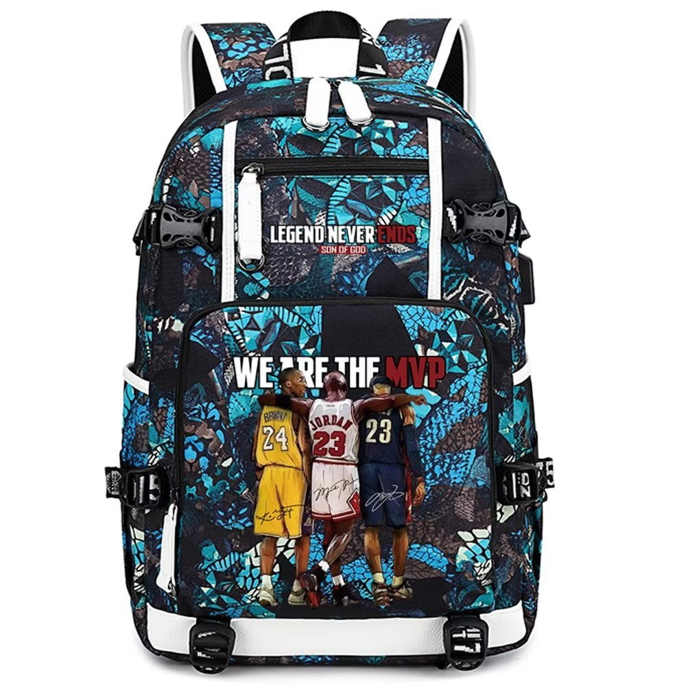 Basketball Player Legend Never Ends Multifunction Backpack Travel ...